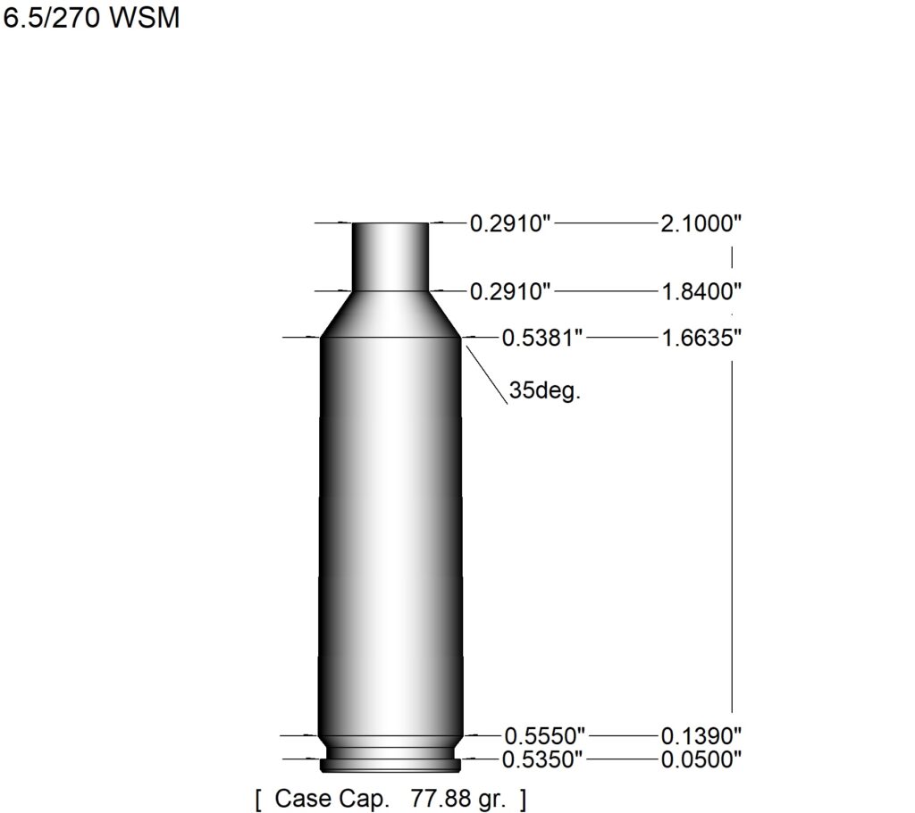 6.5mm-270 WSM (6.5-300 WSM) - 4D Reamer Rentals